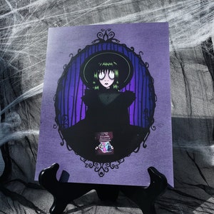 Lydia Deetz Ghost Eyes Art Print // Halloween Decor Beetlejuice ...