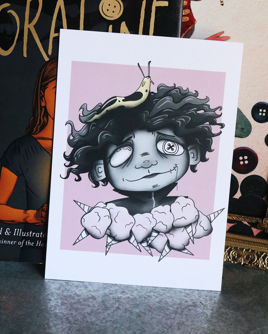 Wybie Button Eyes Art Print// Other Wybie Wyborn Print Coraline ...