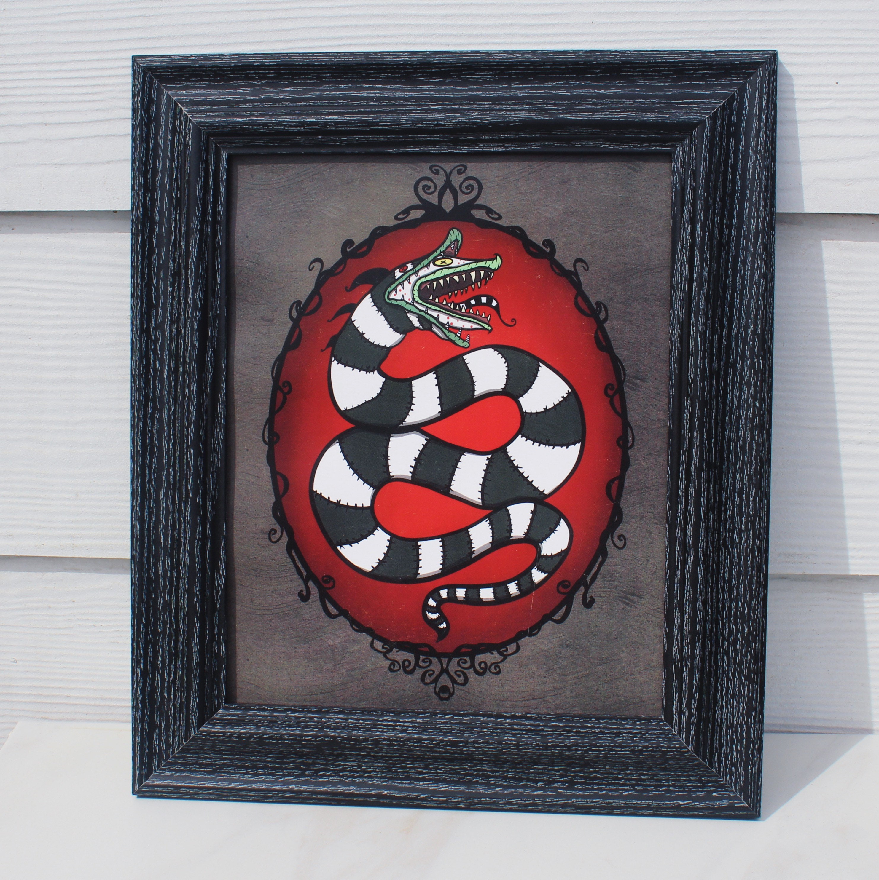Sandworm Art Print // Halloween Decor Beetlejuice Spooky - Etsy