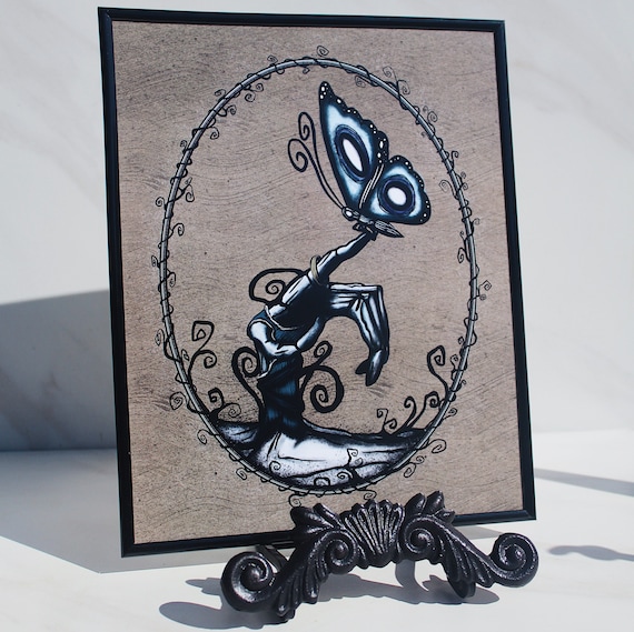 With This Ring Art Print / Corpse Bride Wedding Butterfly | Etsy