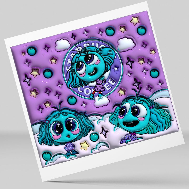 Inside Out ENVY / Envidia Png 20oz Straight Tumbler 3D Inflated Design ...