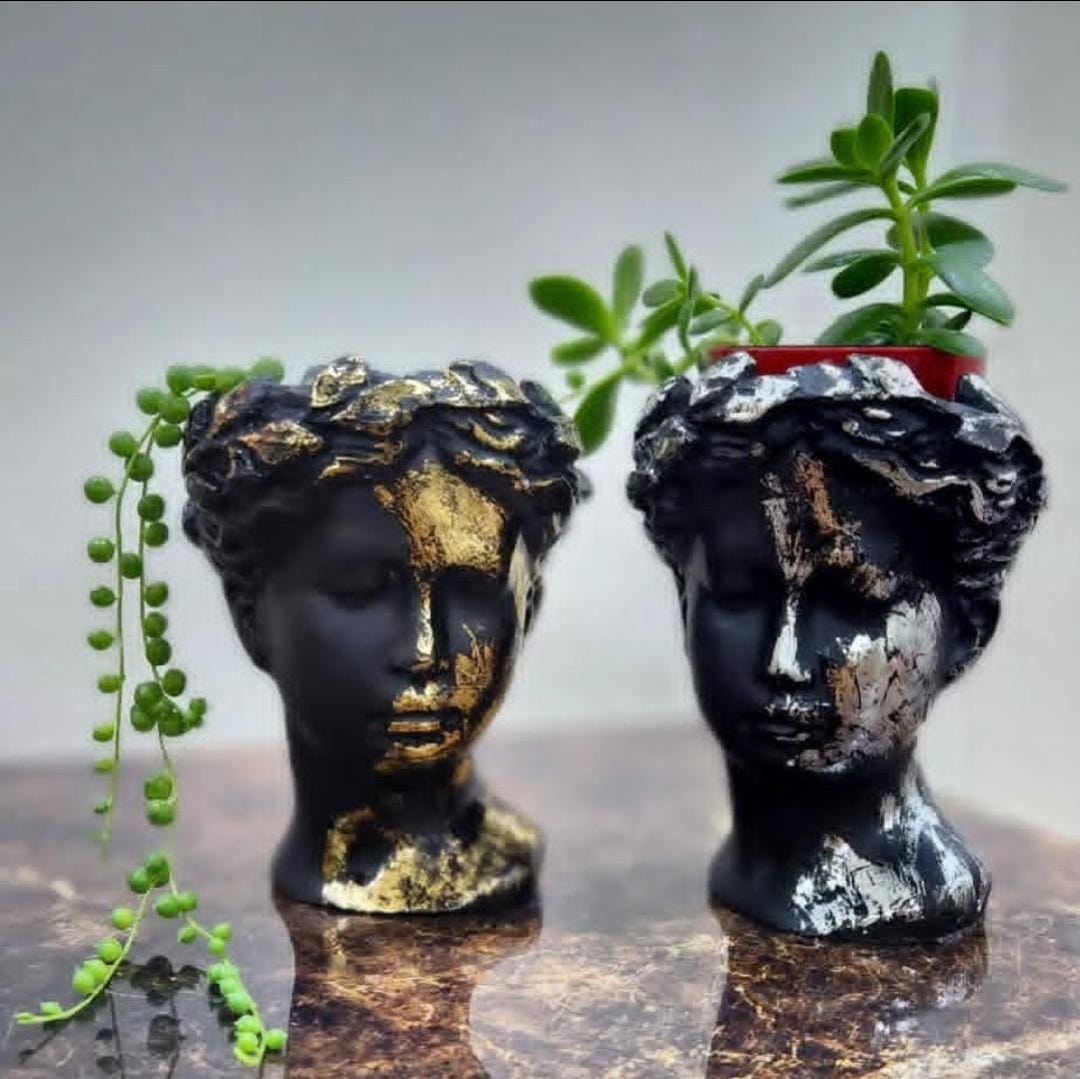Handmade Greek Goddess Head Planter: Concrete Venus Vase - Etsy
