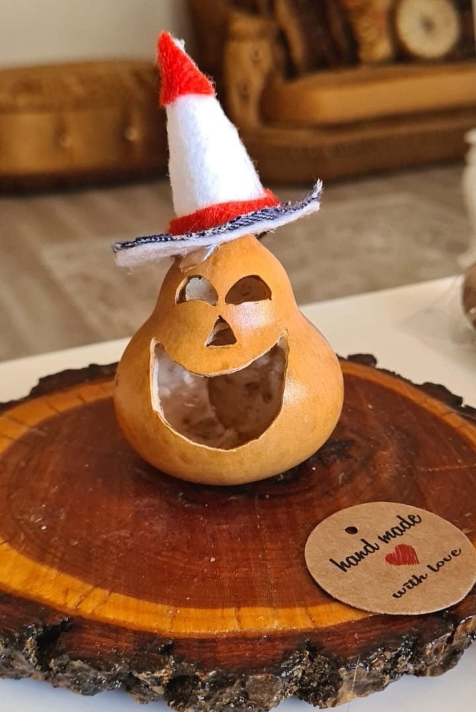 Handmade Gourd, Decoration, Lamp, Halloween, Turkish, Colorful, Big and ...