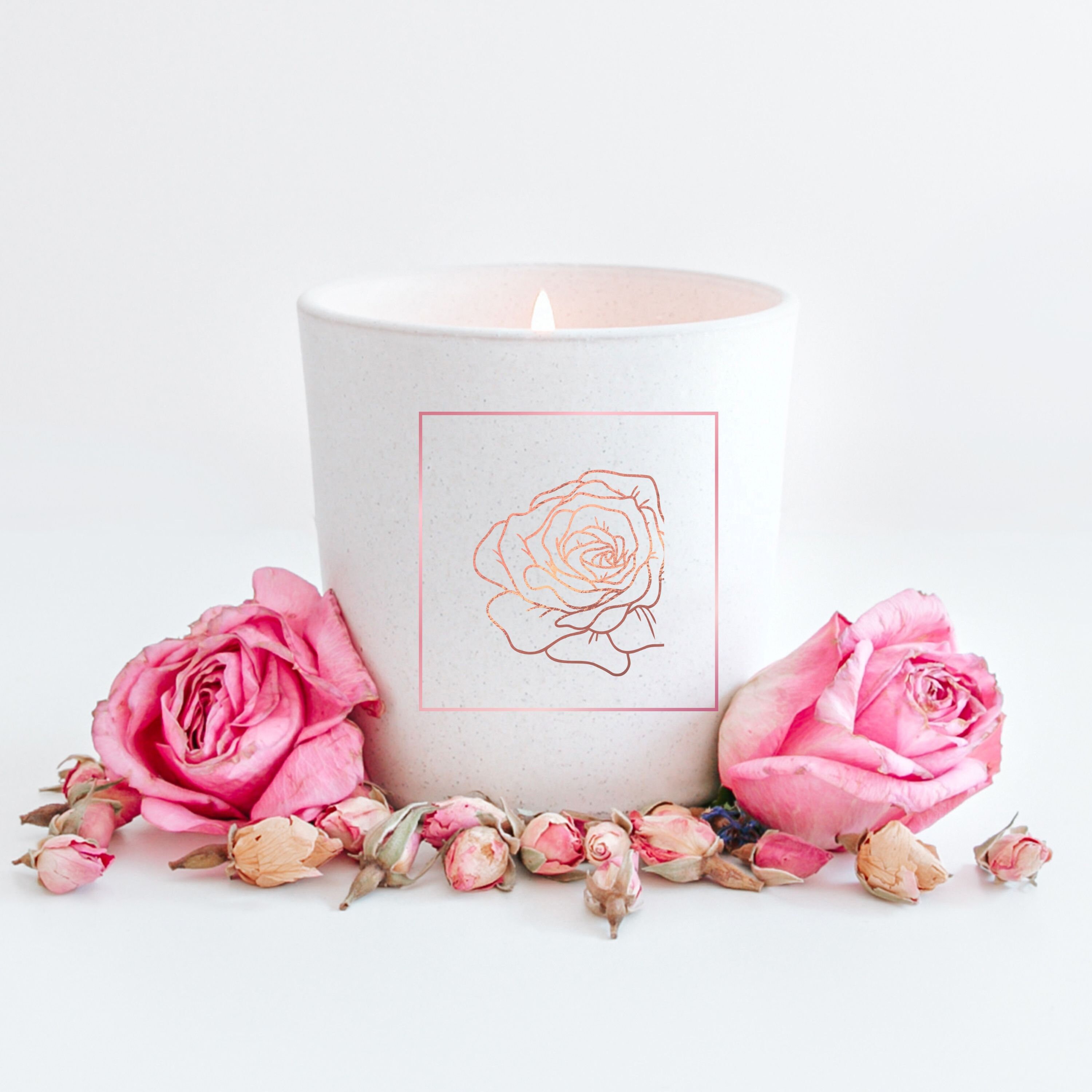 Elegant White Candle Mockup Design for Candle Business Candle - Etsy