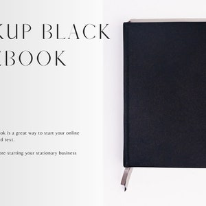 Black Notebook Mockup File PSD and JPEG, Use It on Your Website and ...