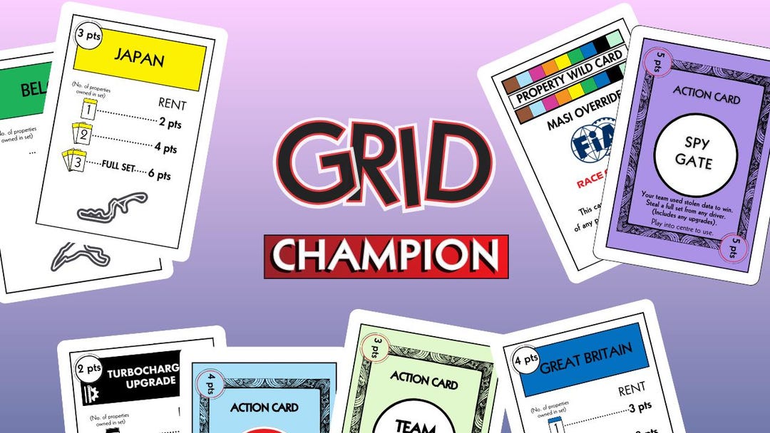 GRID Champion: F1 Card Game – Monopoly Deal-style (printable) - Etsy