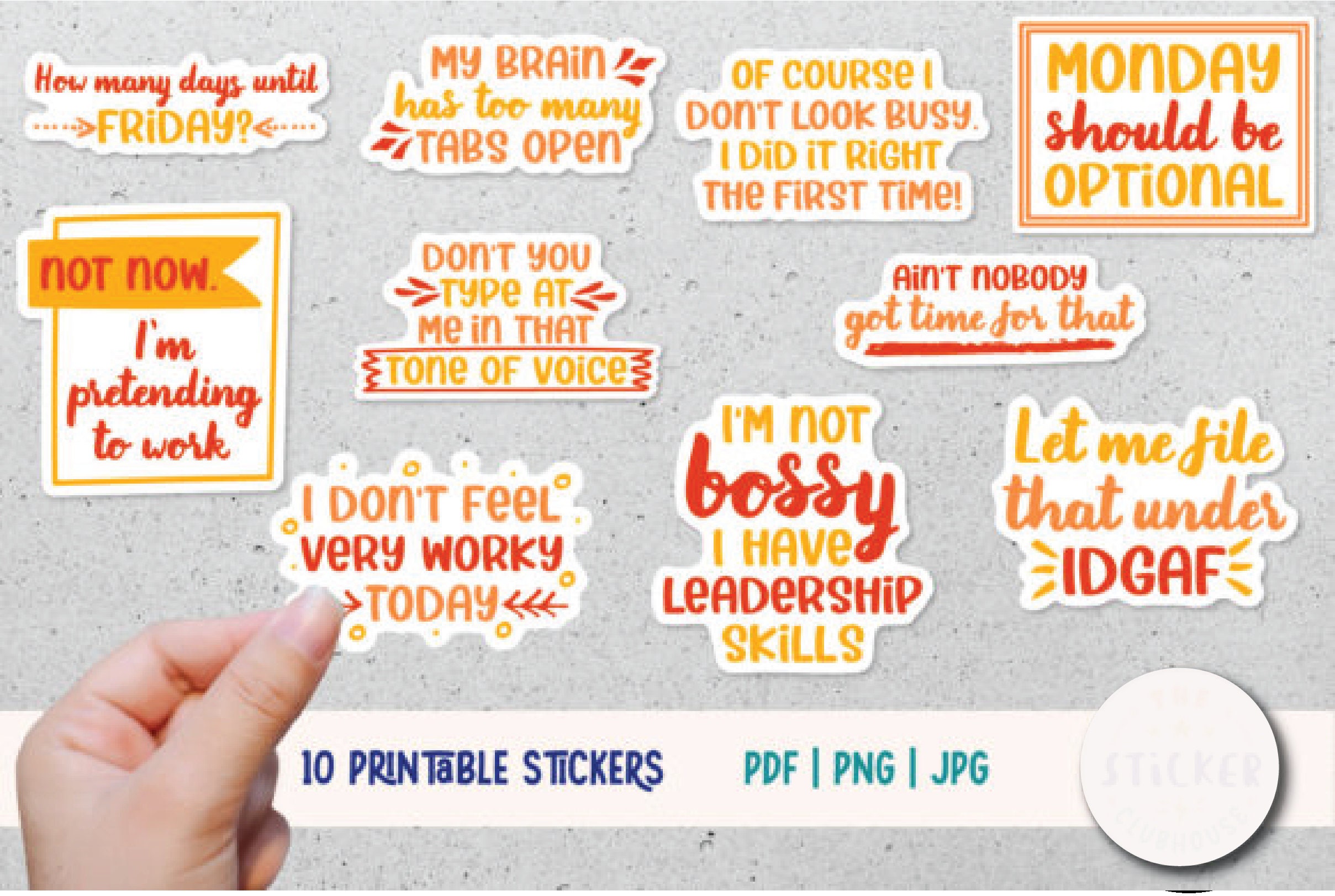 Sticker Bundle, Be Positive, Sticker Pack, Anime Sticker Pack, Custom ...