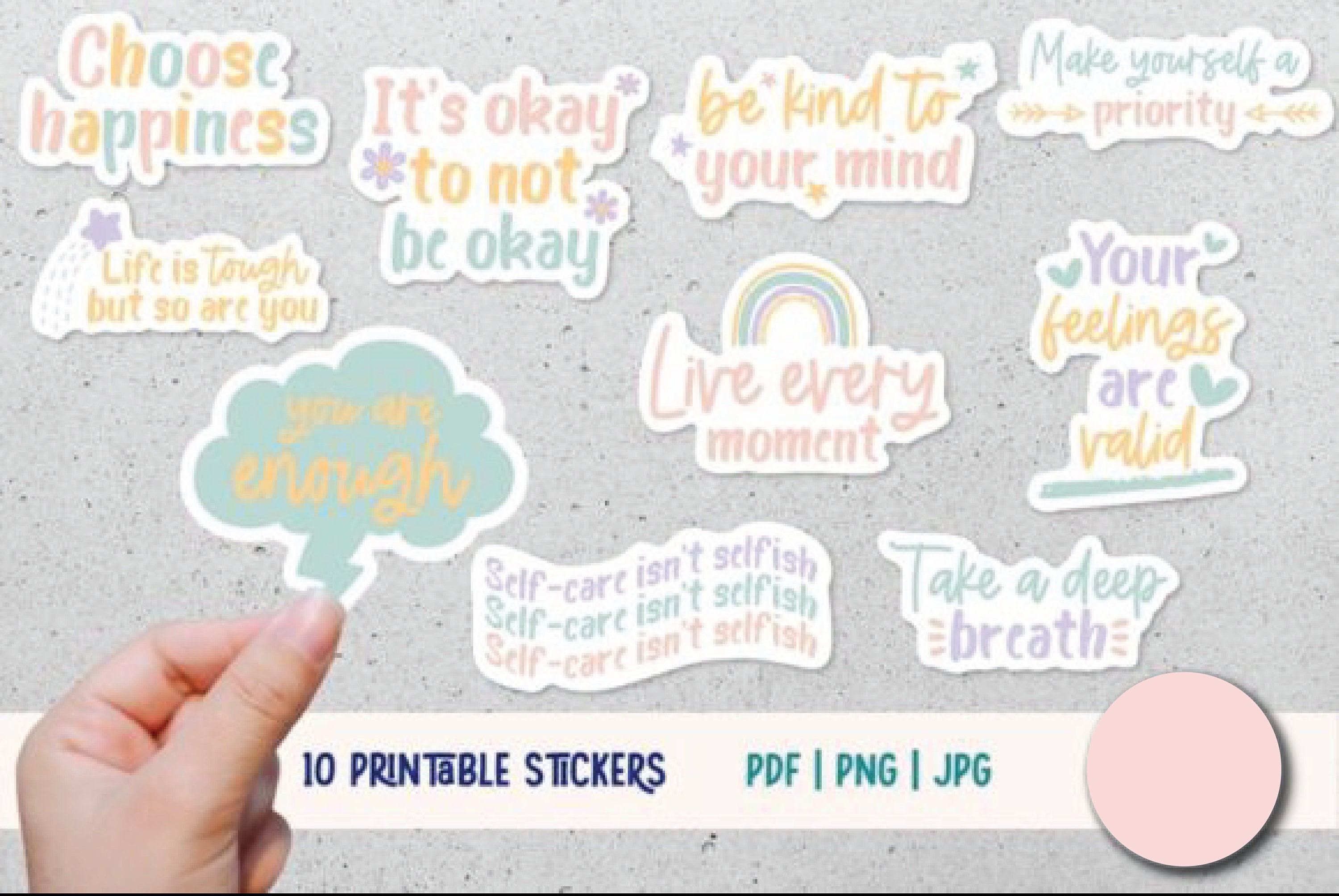 Sticker Bundle, Be Positive, Sticker Pack, Anime Sticker Pack, Custom ...