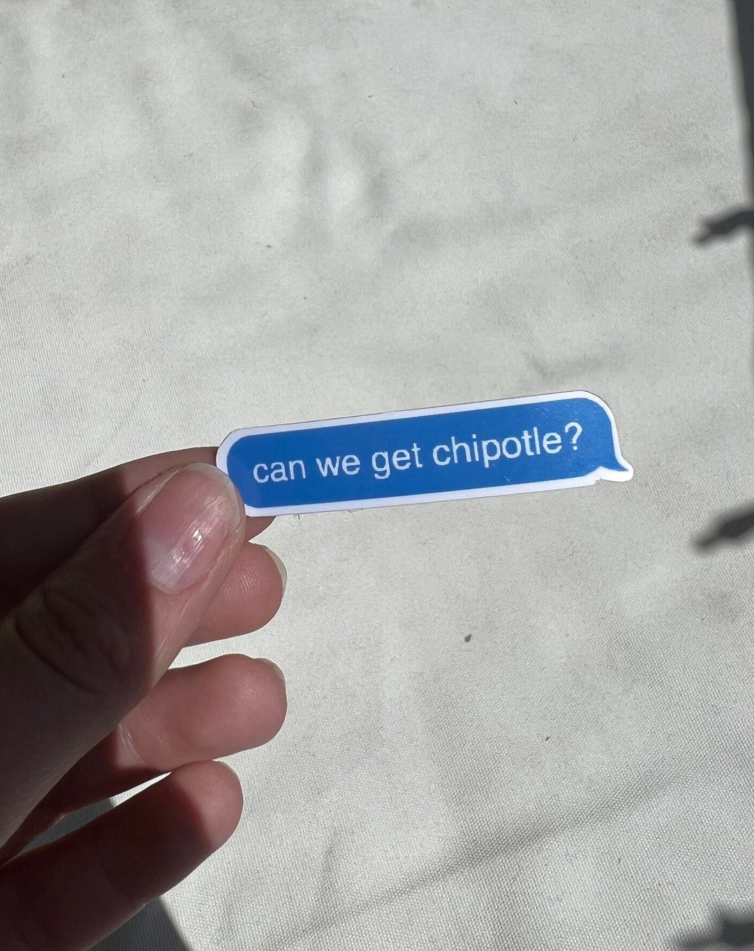 Can We Get Chipotle? Imessage Die Cut Sticker | Sticker Pack, Laptop ...