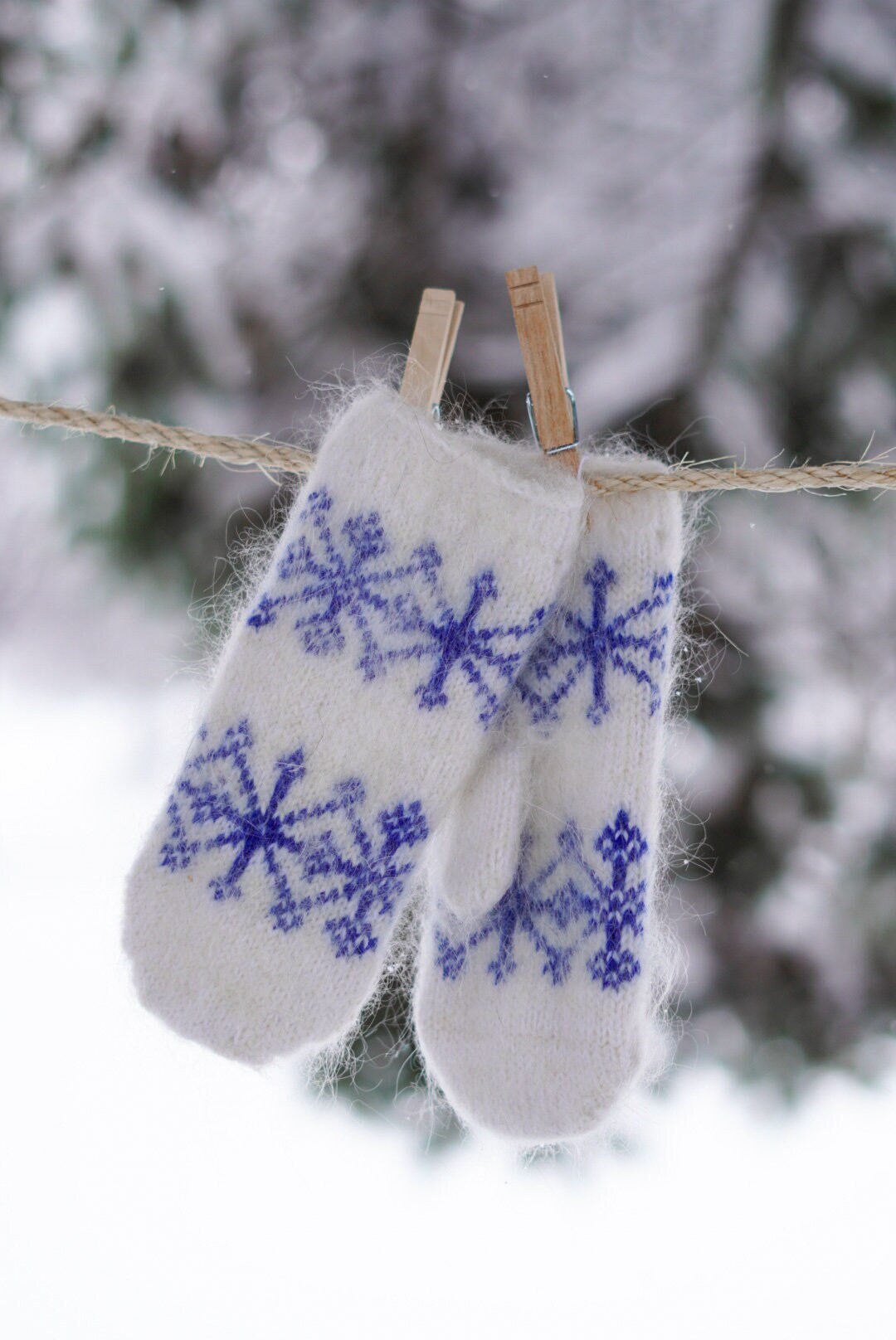 Goat Down Mittens, for Children/kid, 100% Handmade, Soft, Eco ...