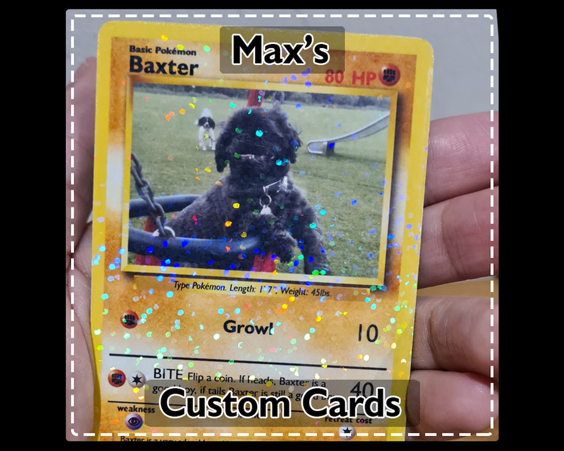Custom Pokemon Card - Etsy