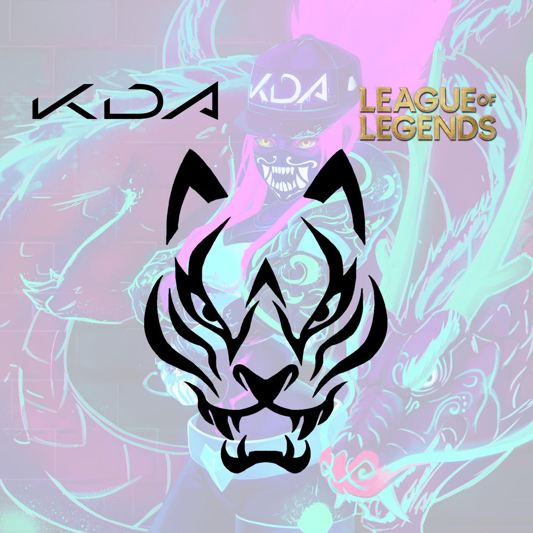 League of Legends, KDA, Akali Tiger, Sticker, Kai'sa, Ahri, Evelynn ...