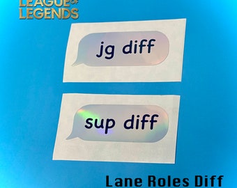 League of Legends, Lane Roles, Vinyl Decal Stickers, Holographic, ADC ...