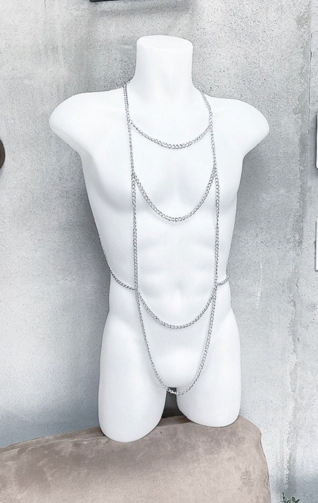 Body Chain, Men, Male, Chain Harness, Body Necklace, - Etsy Norway