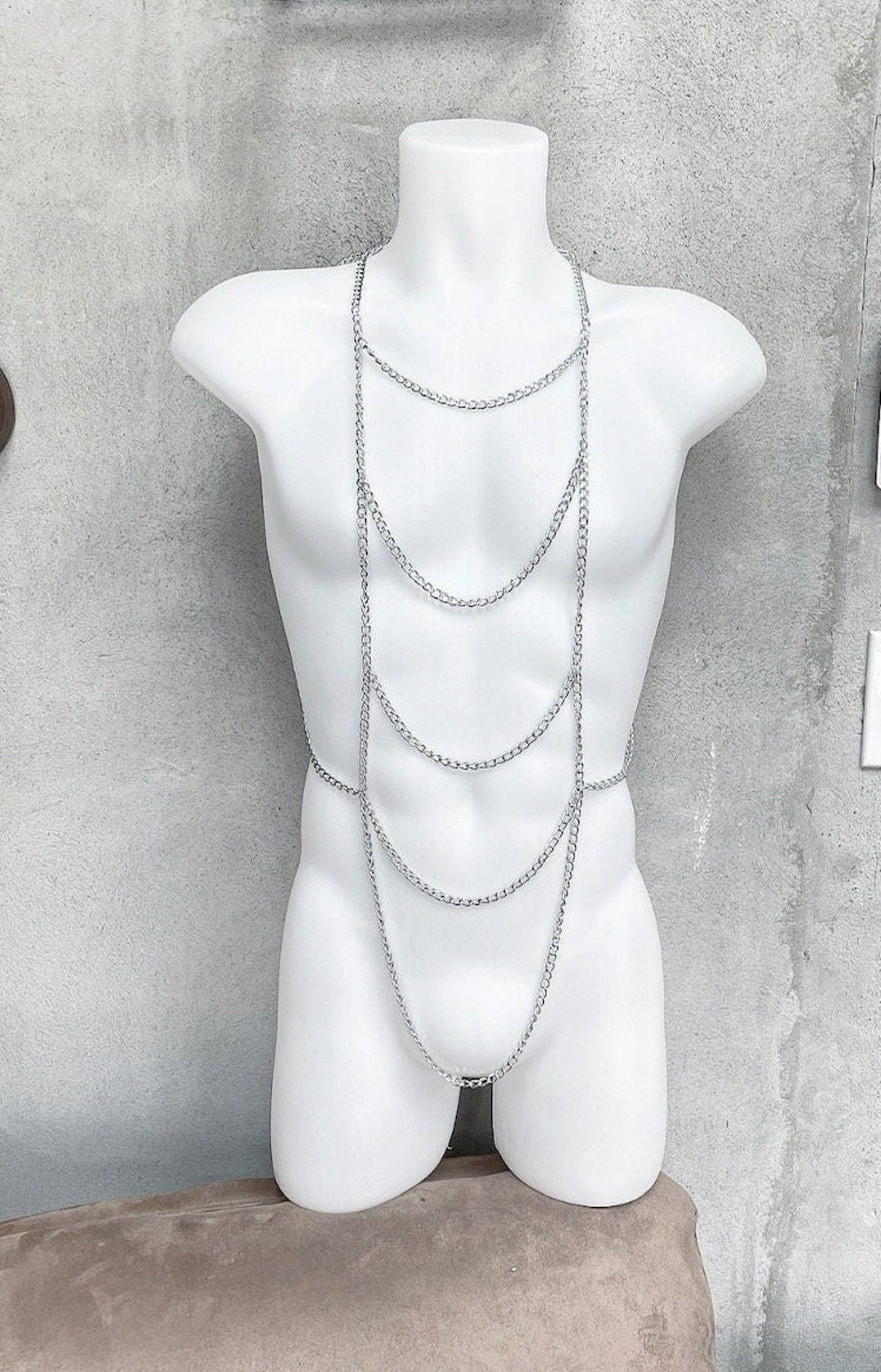 Men. Male. Body Chain Harness Chest Chain - Etsy