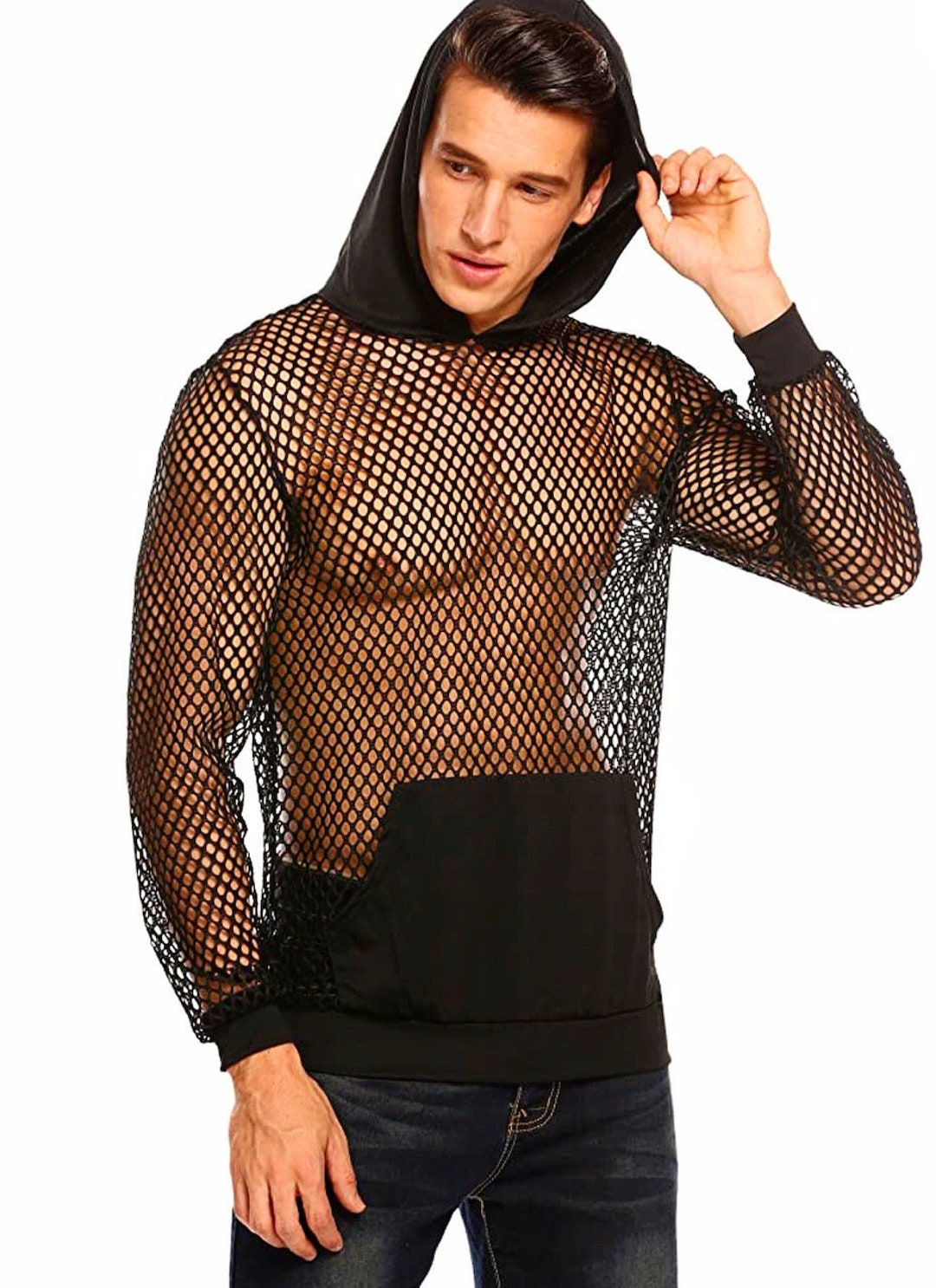Men's, Mesh, Hoodie, Top, - Etsy Australia