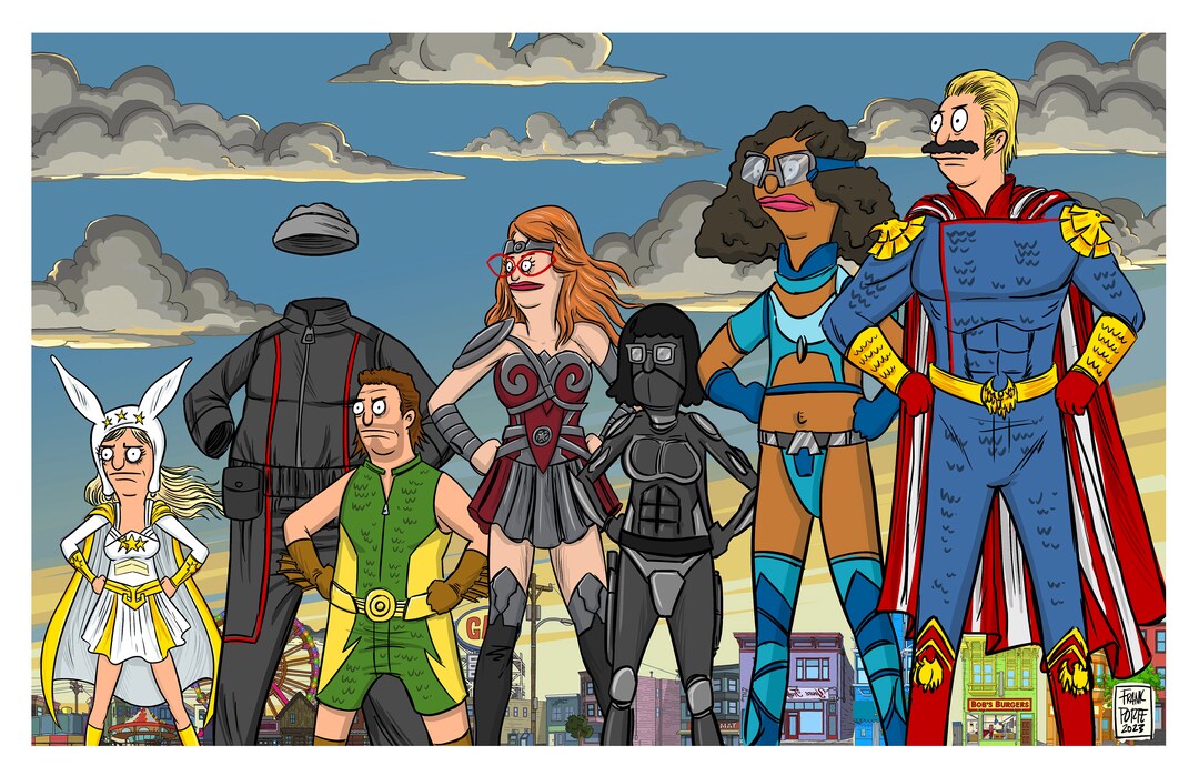 Bob's Burgers the Boys Mash-up Homelander Wall Art Print Decor Posters ...