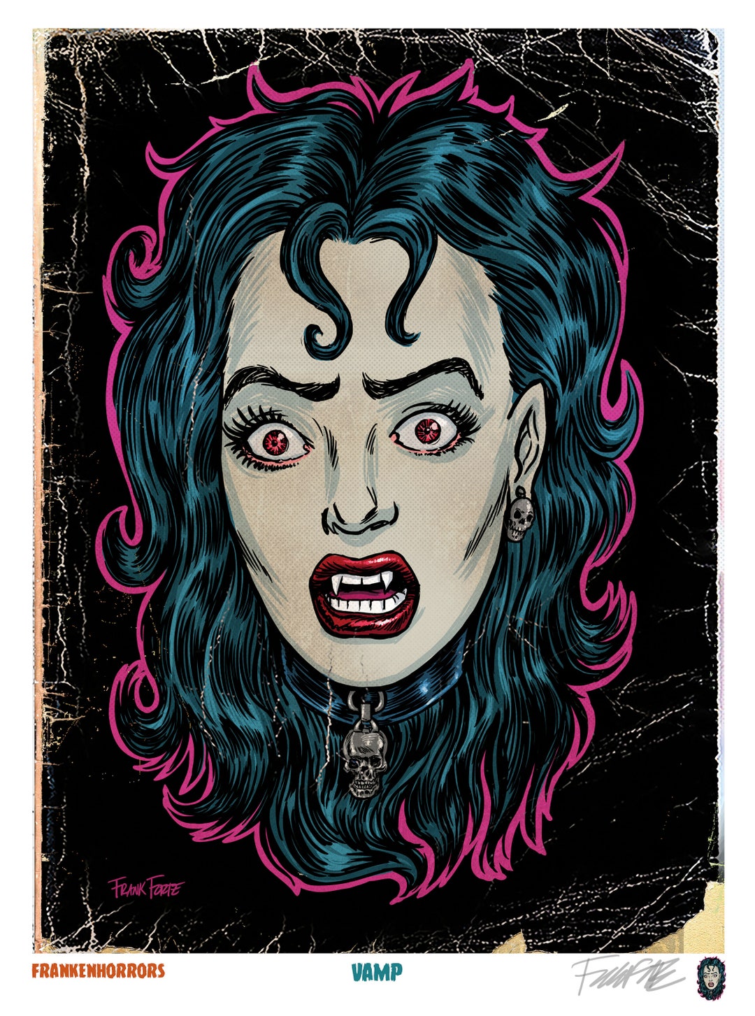 Frankenhorrors Vampiress 8.5x11 Signed Print by Frank Forte Decor ...