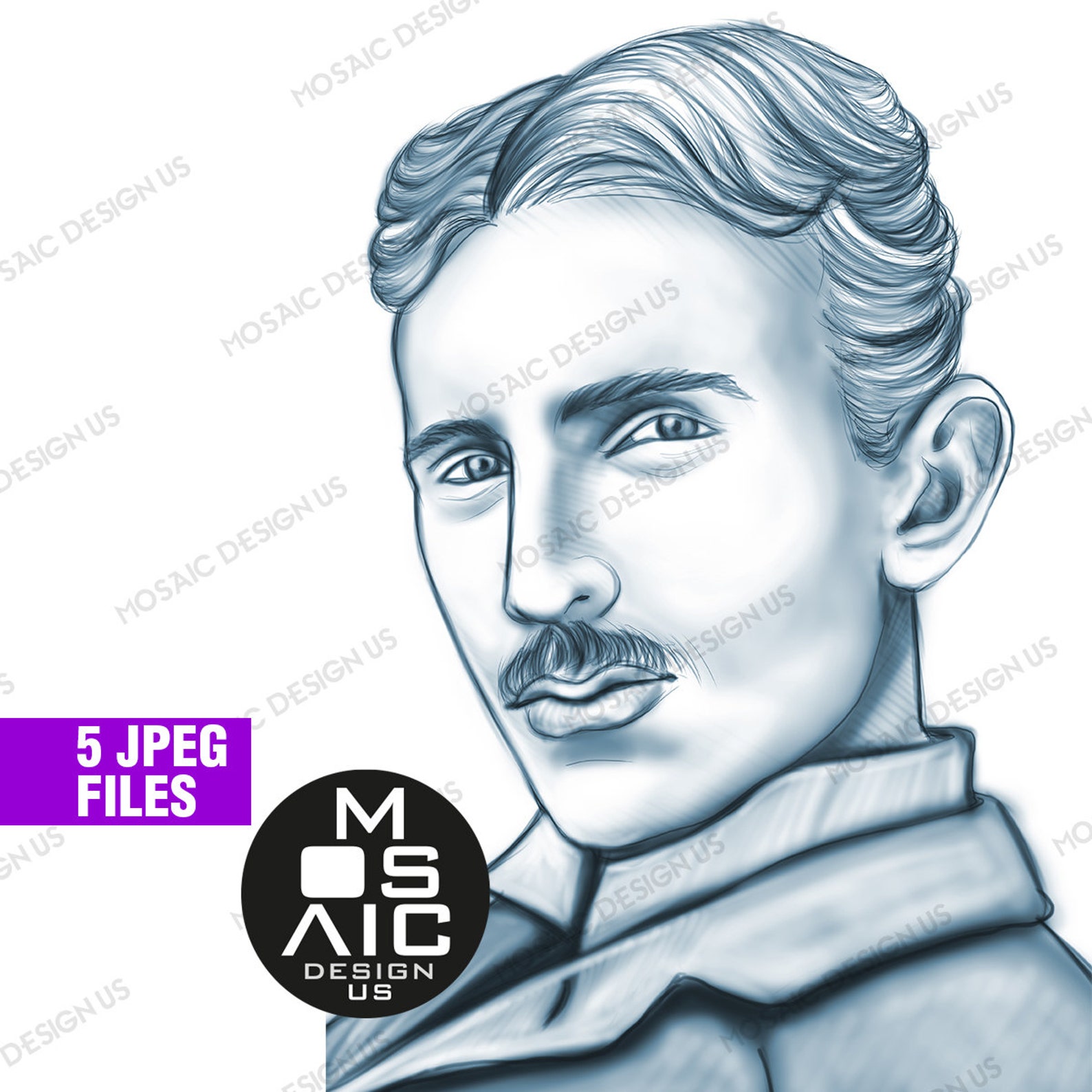 Nikola Tesla Coloring Pages Tesla Drawing Illustration - Etsy