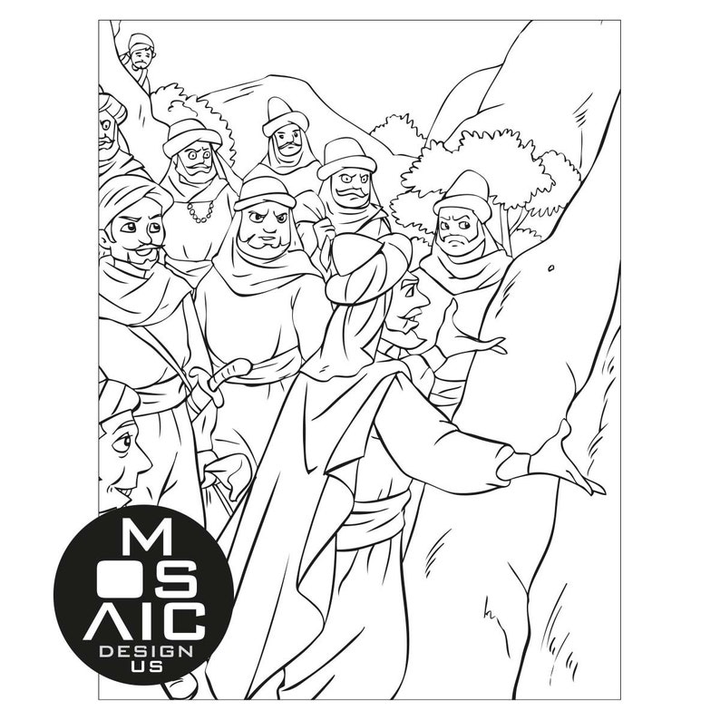 Ali Baba and Forty Thieves Coloring Pages, Printable, Fairy Tale ...