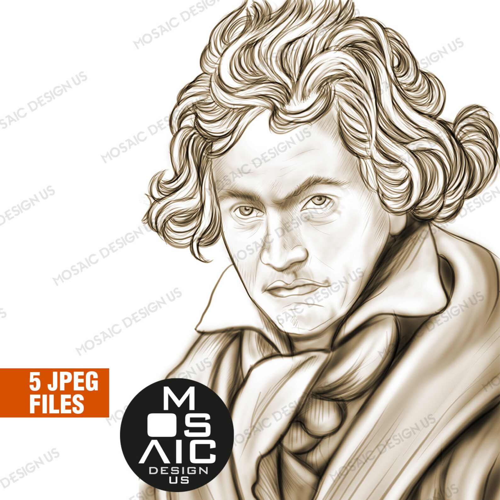 Disegni da colorare di Beethoven, Ludwig Van Beethoven Disegno, Musica ...
