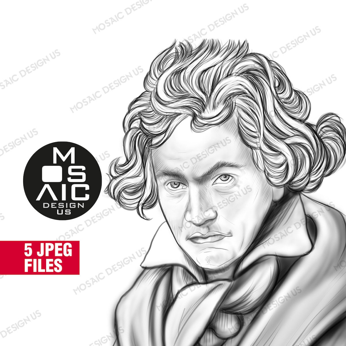 Disegni da colorare di Beethoven, Ludwig Van Beethoven Disegno, Musica ...