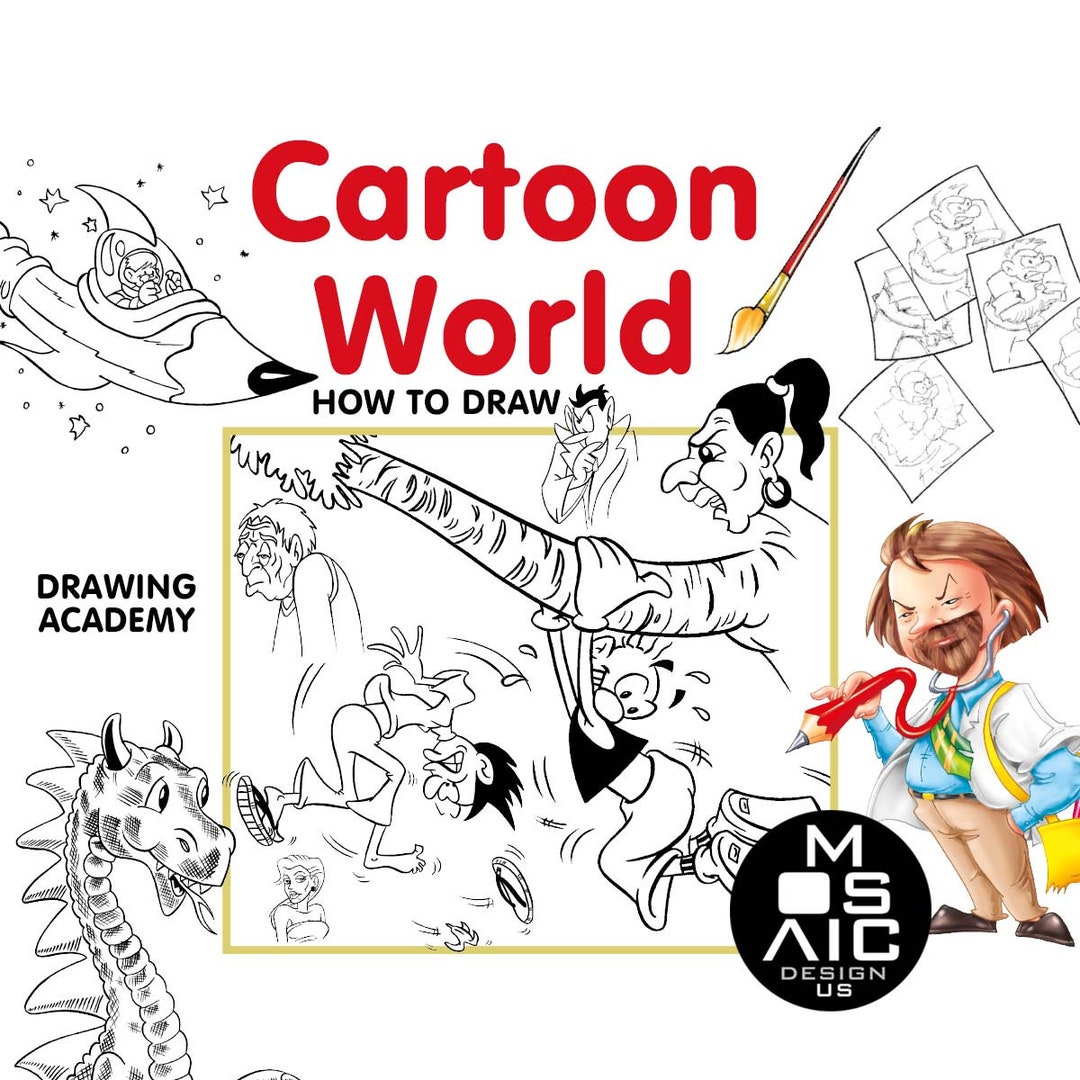 How to Draw Cartoon World Step-by-step Guide Funny - Etsy