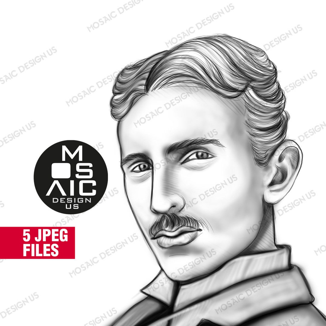 Nikola Tesla Coloring Pages Tesla Drawing Illustration - Etsy Finland