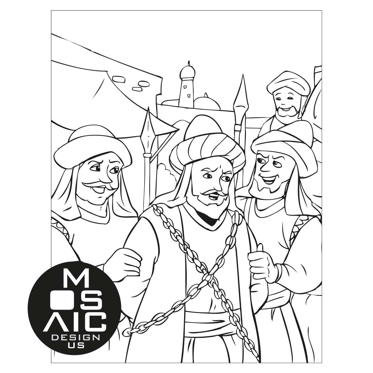 Ali Baba and Forty Thieves Coloring Pages Printable Fairy - Etsy