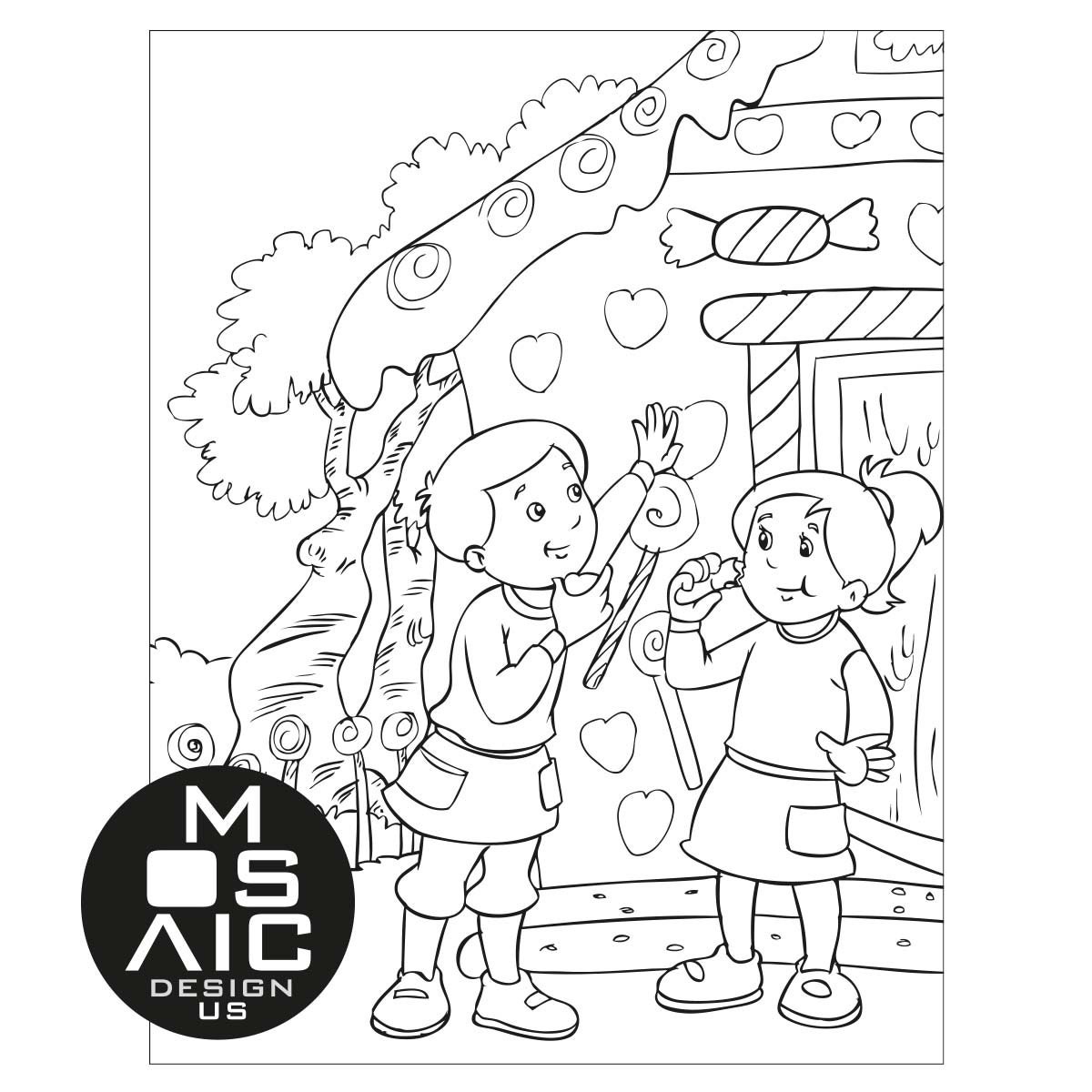 Hansel and Gretel Coloring Pages Printable Download Fairy - Etsy UK