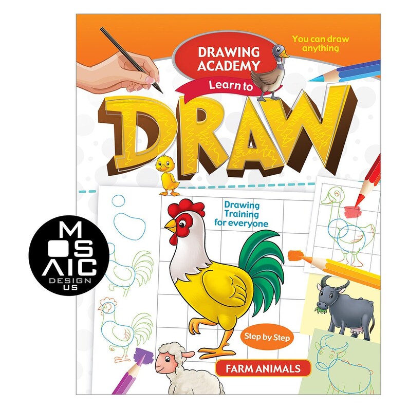 Printable, Farm Animals, How to Draw, Step-by-step Guide, Planner ...
