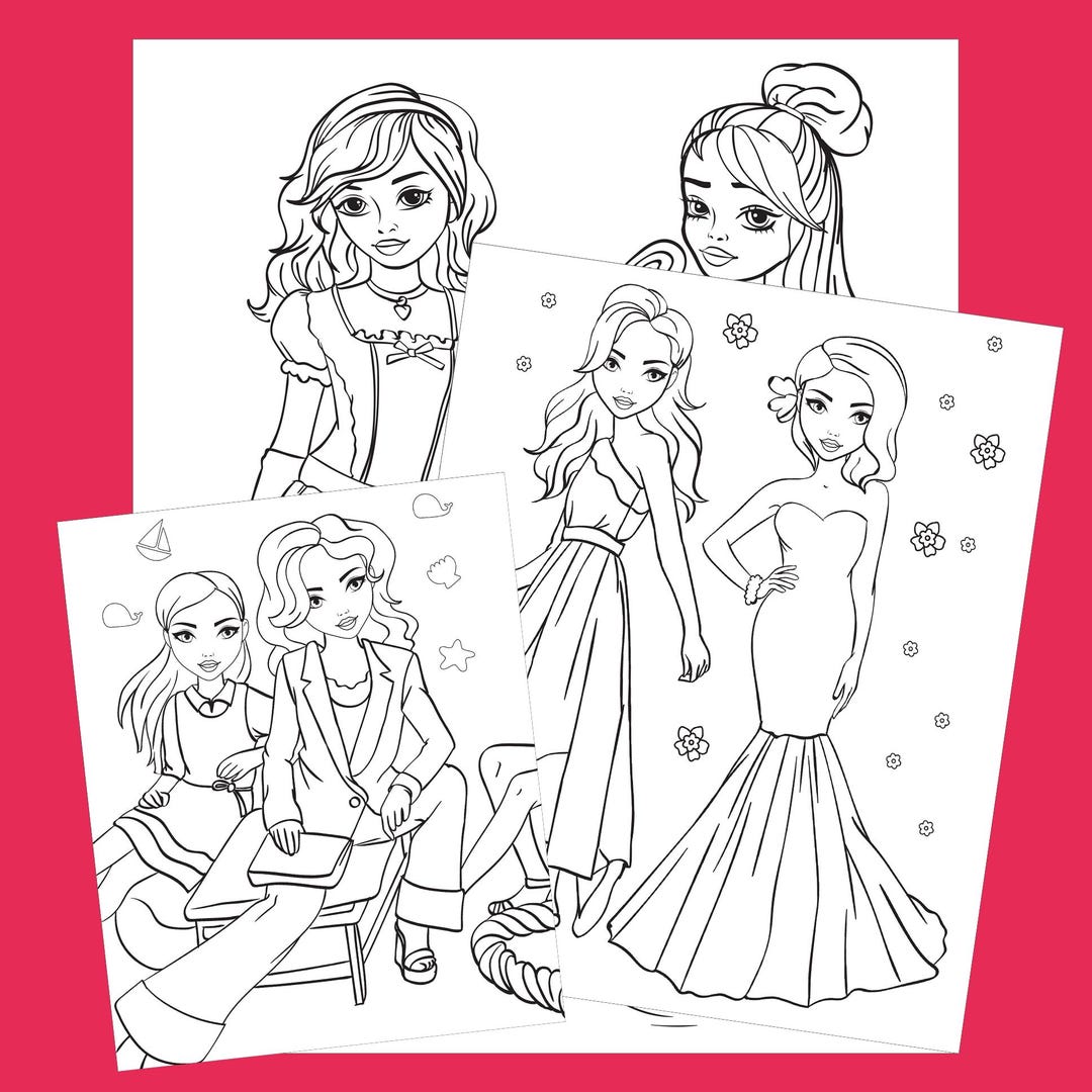 Moda Star Coloring Book, Top Model Colouring Book - Etsy