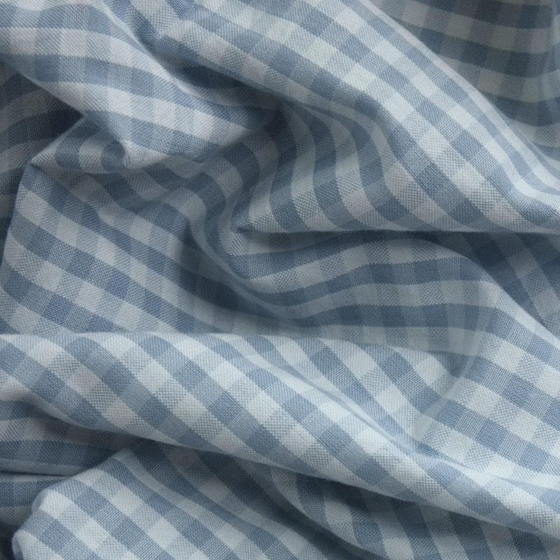 Blue Gingham Fabric - Etsy