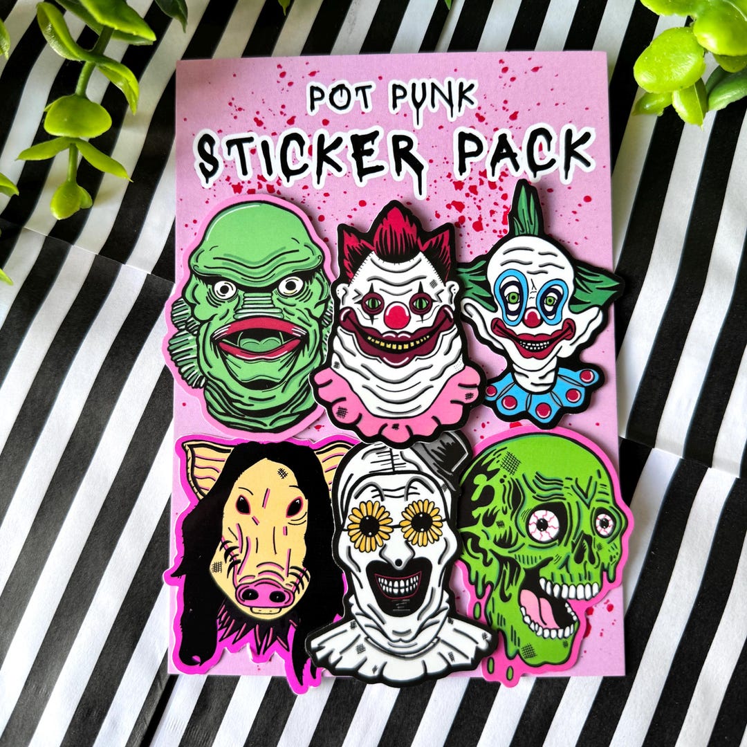 Horror Movie Sticker Pack - X6 Horror Stickers - Etsy
