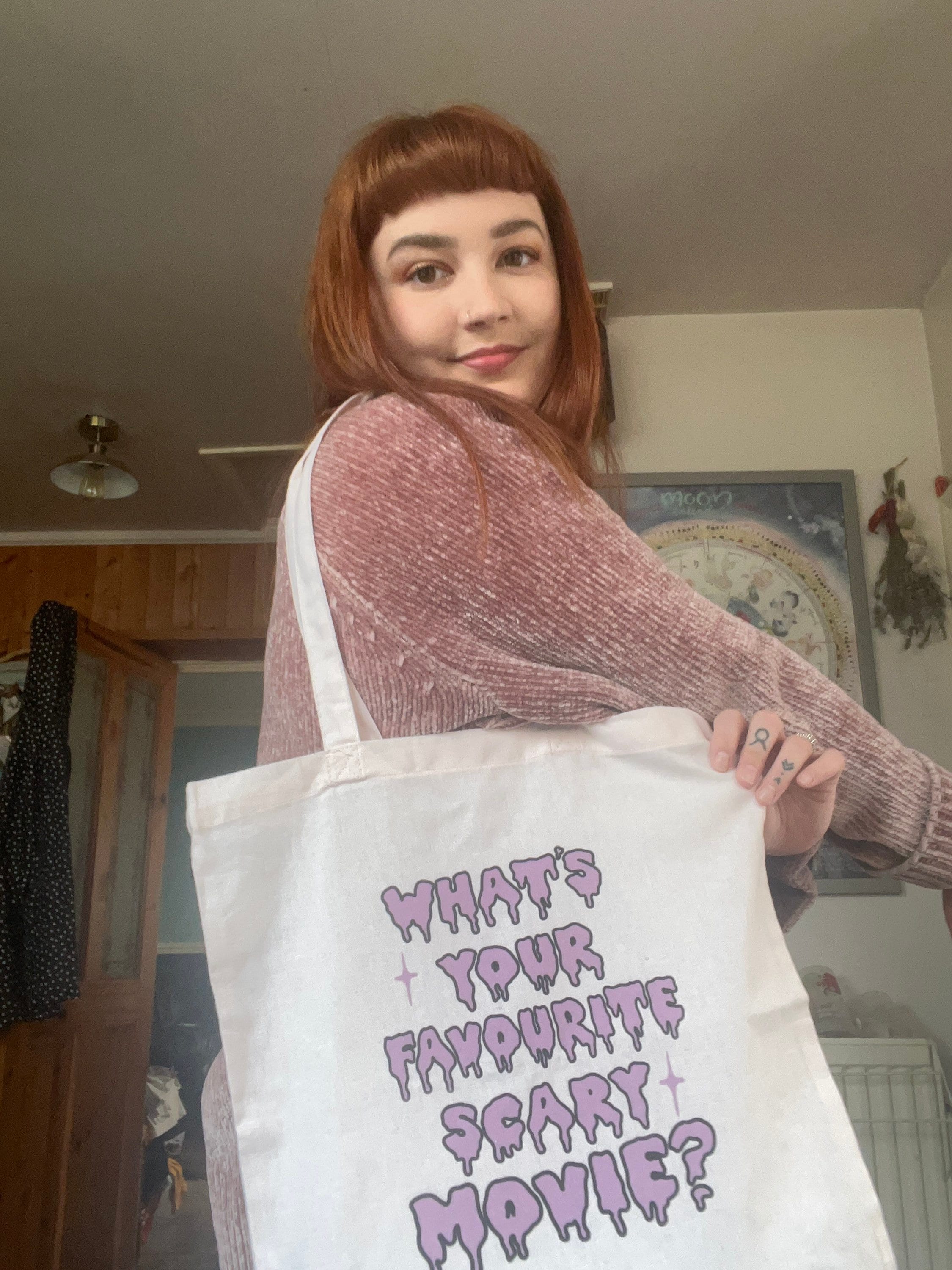 Scary Movie Tote Bag | Ghostface Bag | Scream Tote Bag, Horror Gift ...