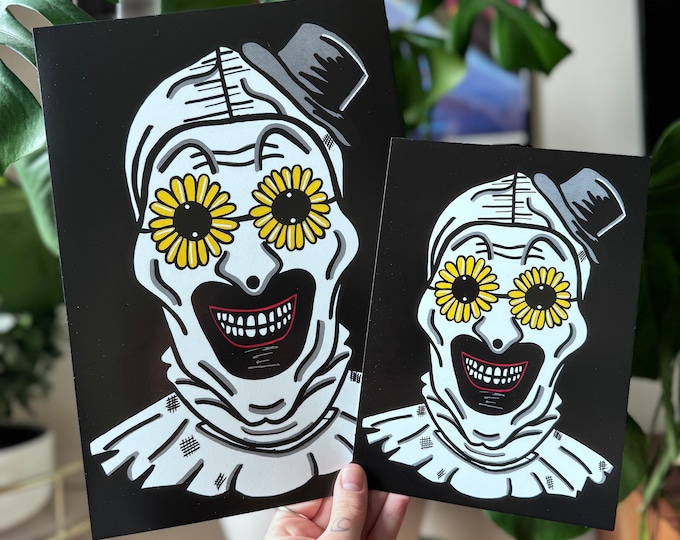 Art the Clown Print | Terrifier Print | Terrifier 2 Original Painting ...