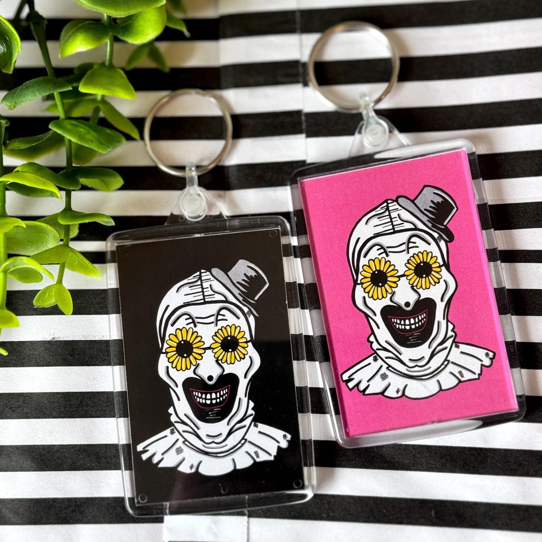 Art the Clown Double Sided Key Rings Terrifier 2 Sunglasses Keychain - Etsy