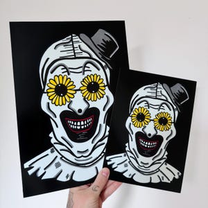 Art the Clown Print | Terrifier Print | Terrifier 2 Original Painting ...