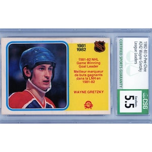 1982-83 O-pee-chee Wayne Gretzky HOF League Leaders #242 Oilers CSG 5.5 EX+ - Etsy