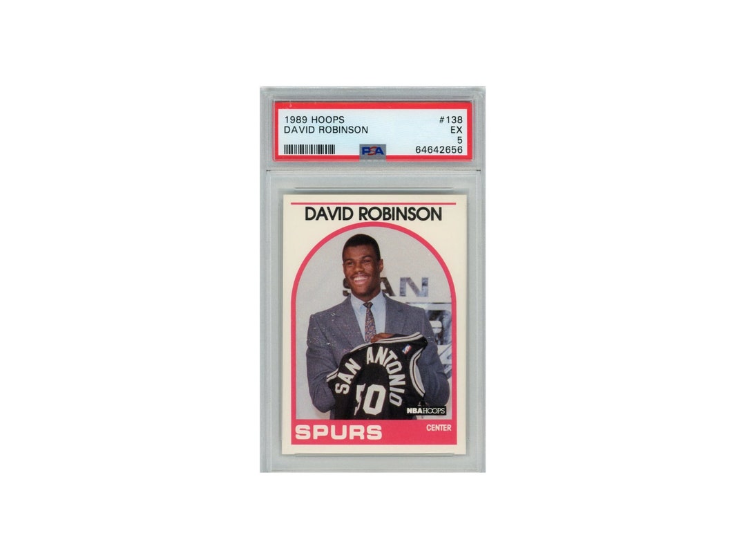 1989 Hoops David Robinson Rookie PSA 5 Hall of Fame RC Spurs 138 ...