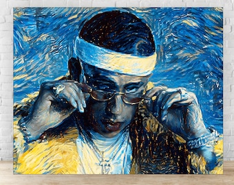 Bad Bunny Painting Canvas - Etsy