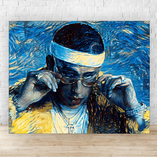 Bad Bunny Art Painting - Etsy