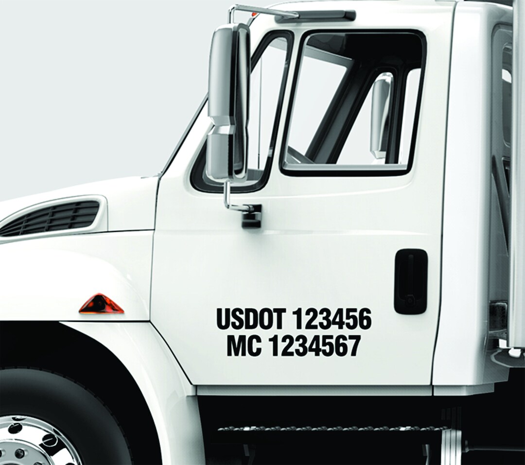 Calcomanía DOT de EE. UU., Calcomanía de números MC, Calcomanía ...