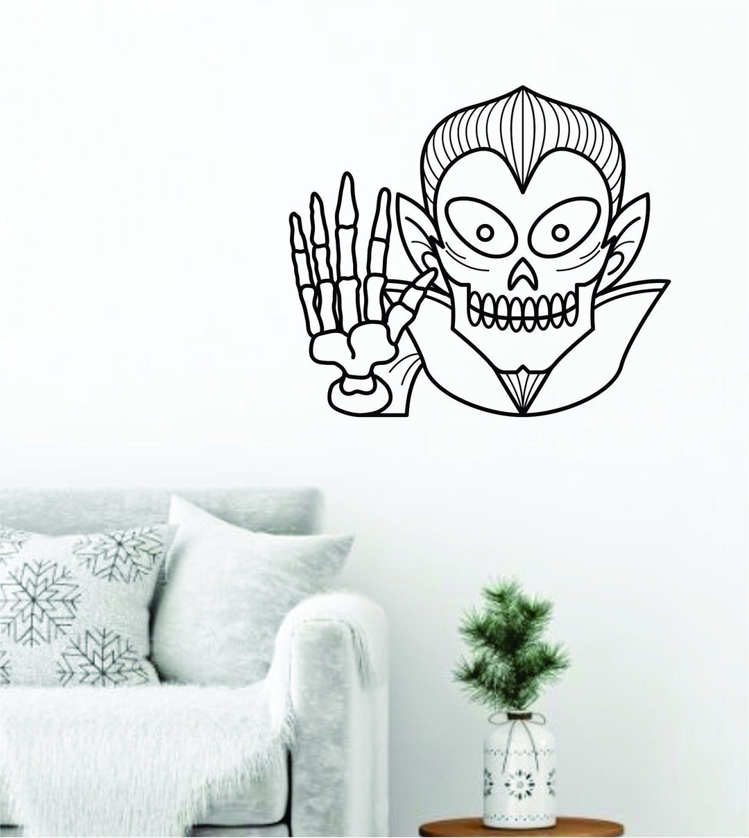 Greaser Alien Head Wall Decal Art Sticker Vinyl Home Decoration Stars ...