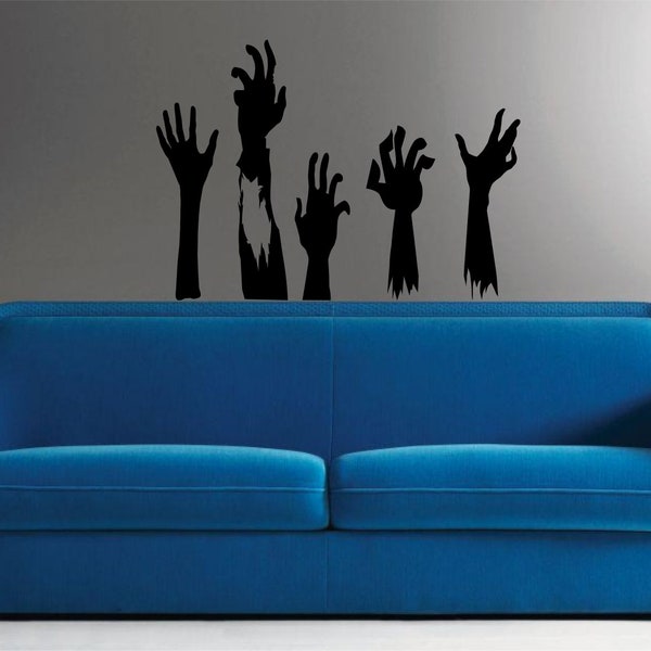 Zombie Hands Decal - Etsy