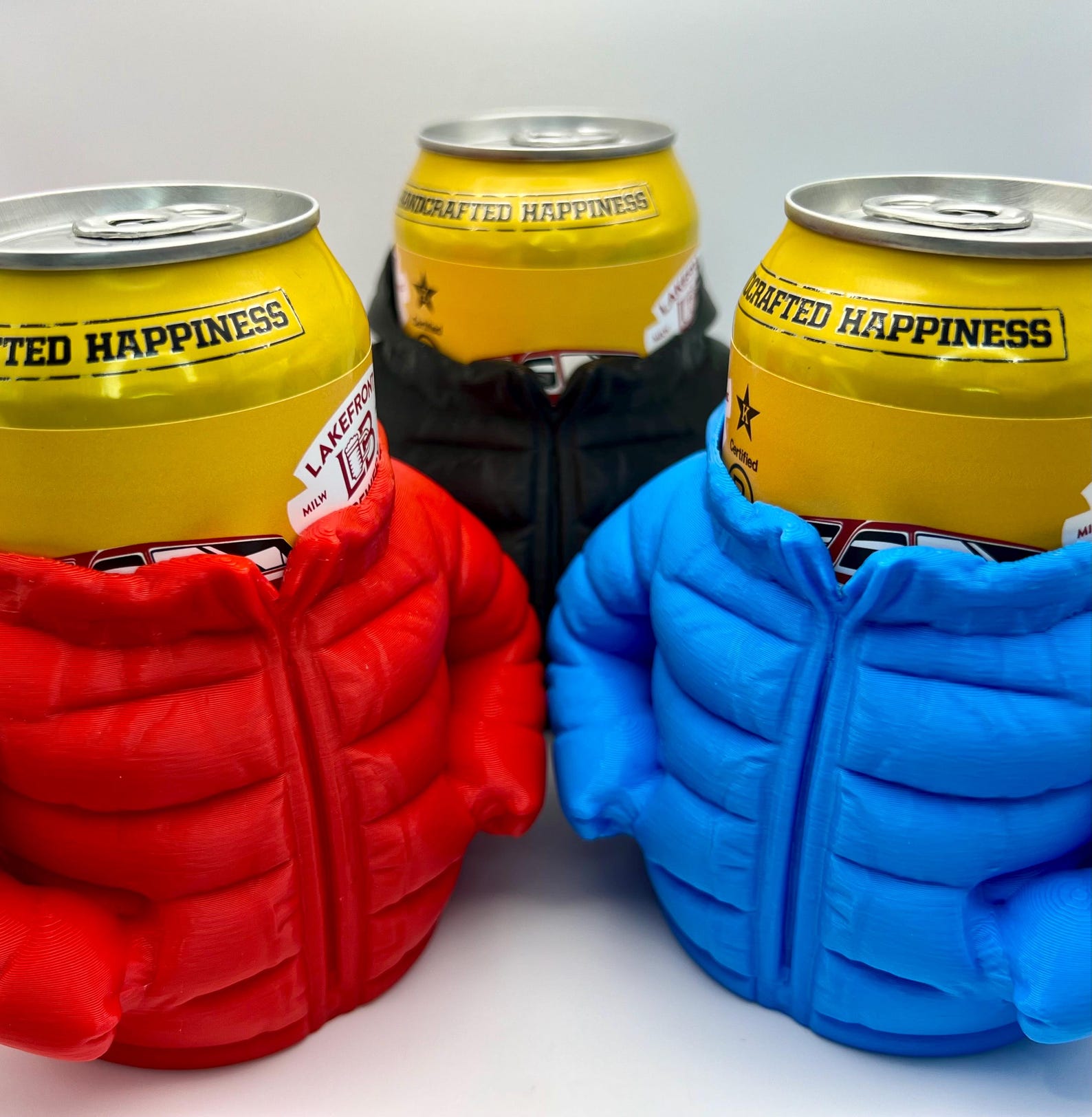 Puffy Jacket Can Cooler | 3D Printed Winter Coat Coozie for Beer & Soda ...