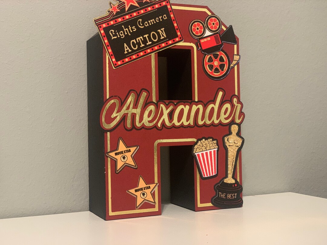 Hollywood/oscars Themed 3D Letters - Etsy