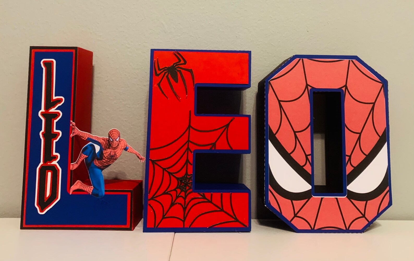 Spider Man Themed 3D Letters - Etsy