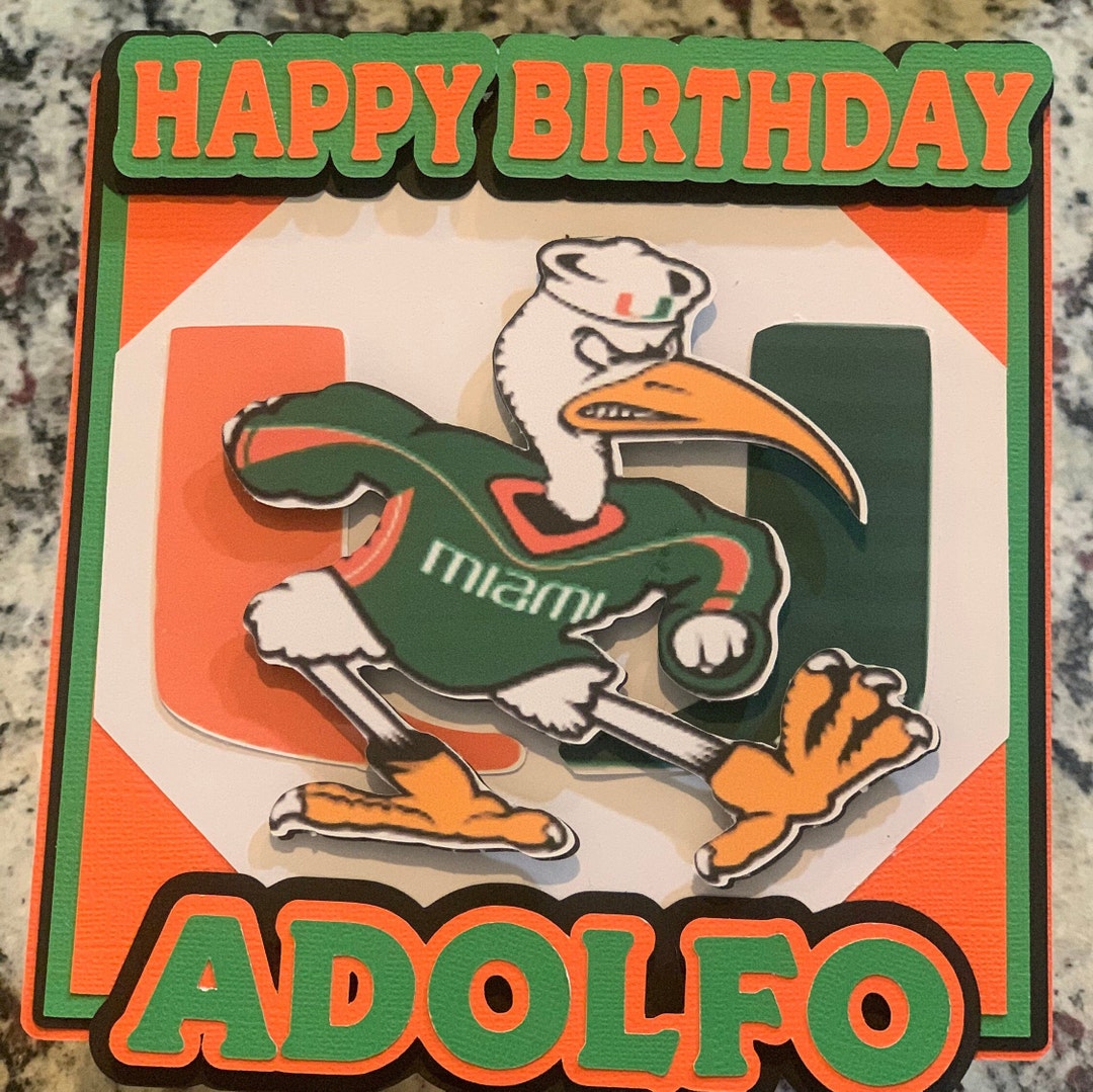 University of Miami Cake Topper - Etsy