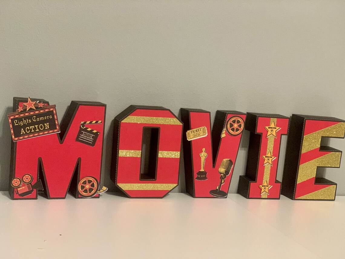 Hollywood/oscars Themed 3D Letters - Etsy